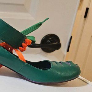 Irregular Choice | Shoes | Irregular Choice Green Kitten Heel Ankle ...